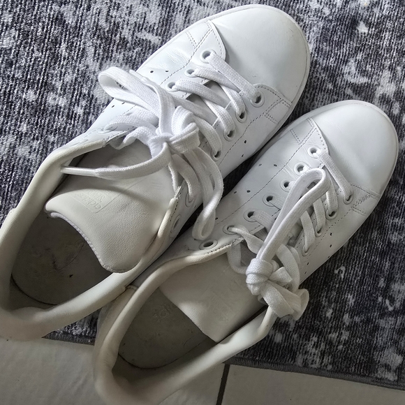 adidas | Shoes | Adidas Stan Smith Classic White Monochromatic Sneakers ...